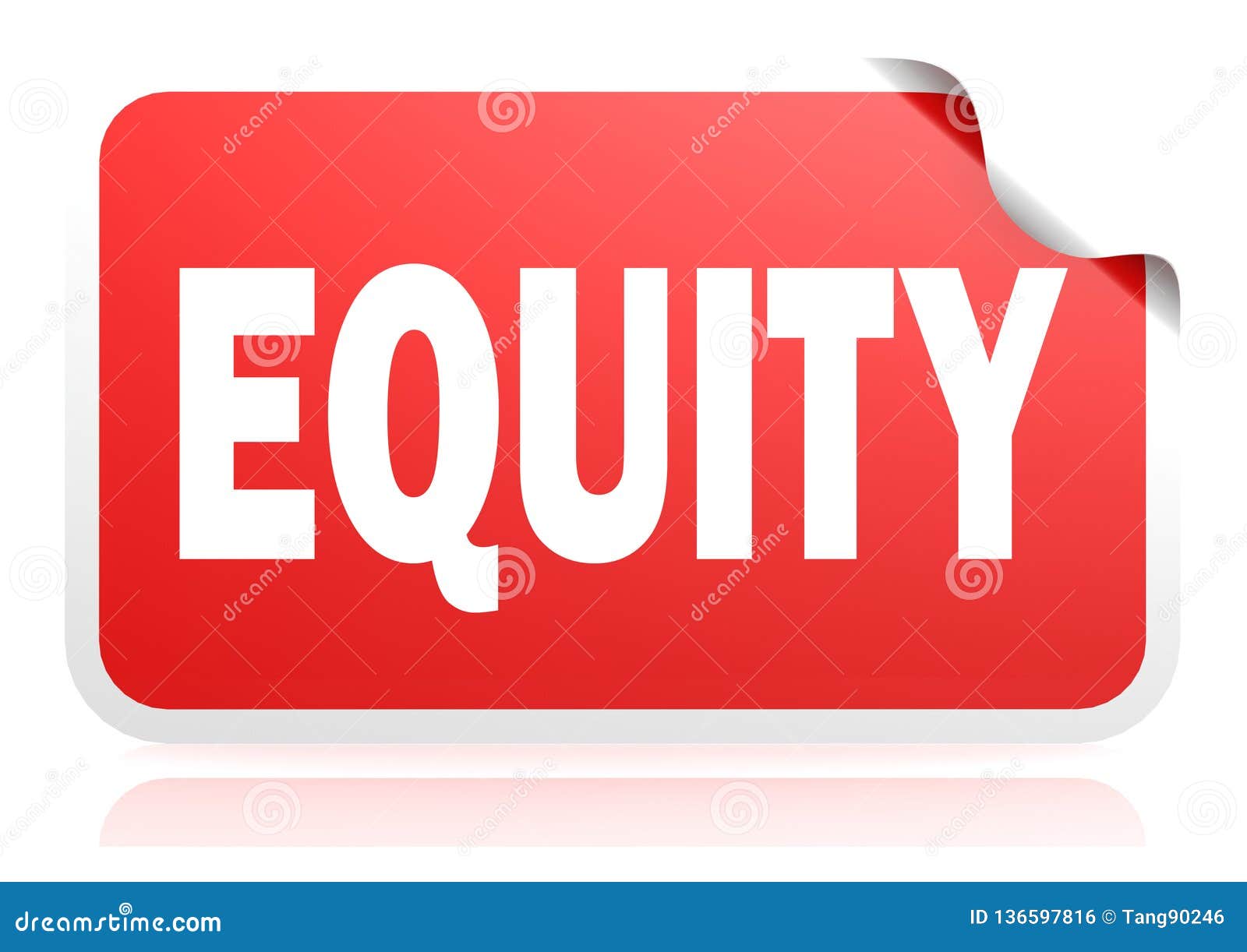 Equity red square banner stock illustration. Illustration of finance ...