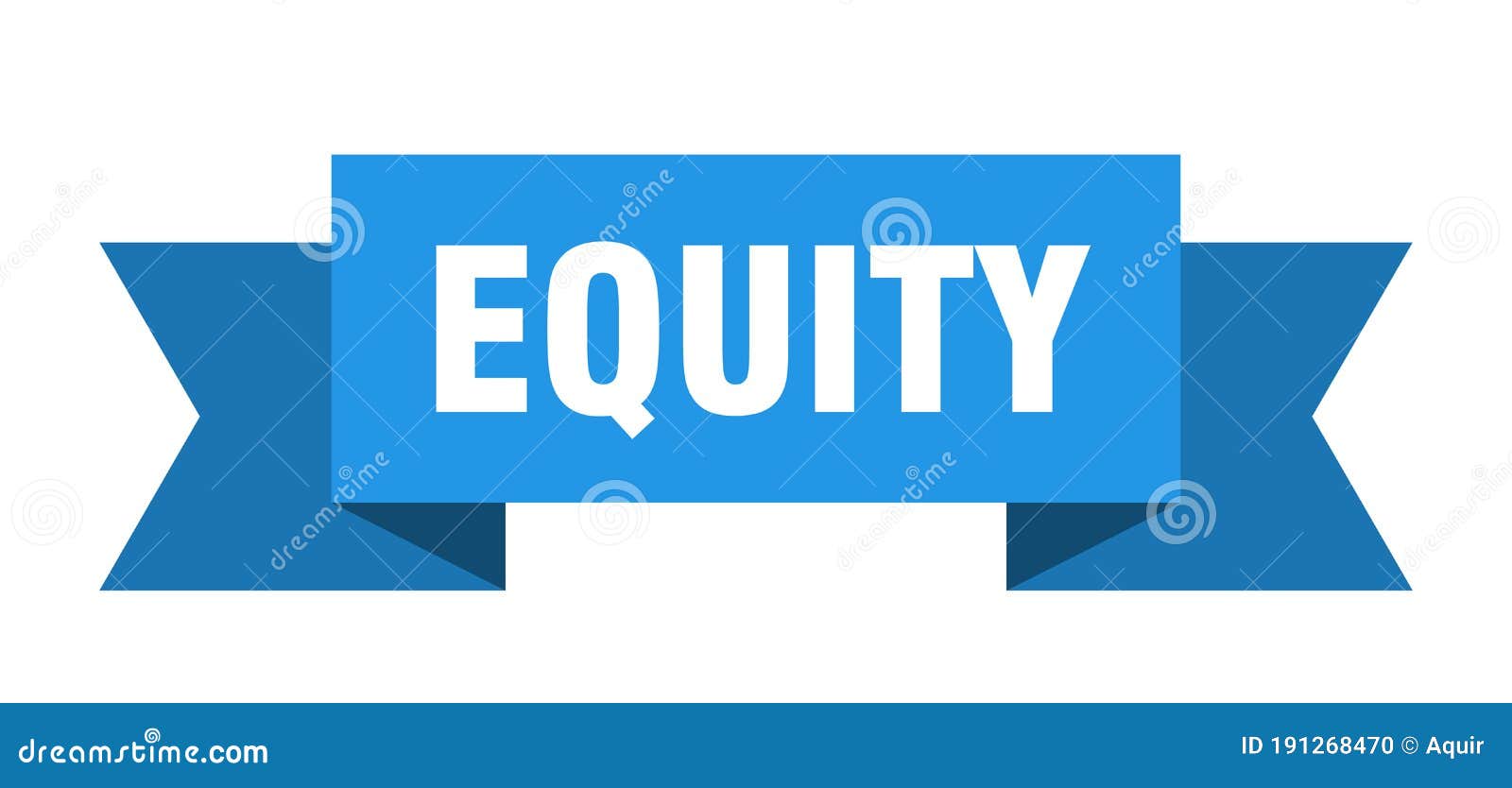 Equity ribbon. stock vector. Illustration of flat, sticker - 191268470
