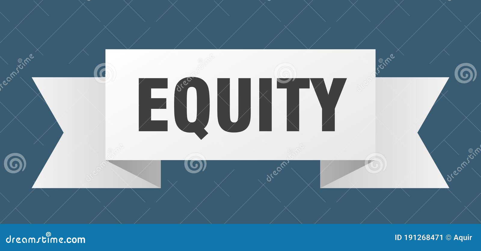 Equity ribbon. stock vector. Illustration of template - 191268471