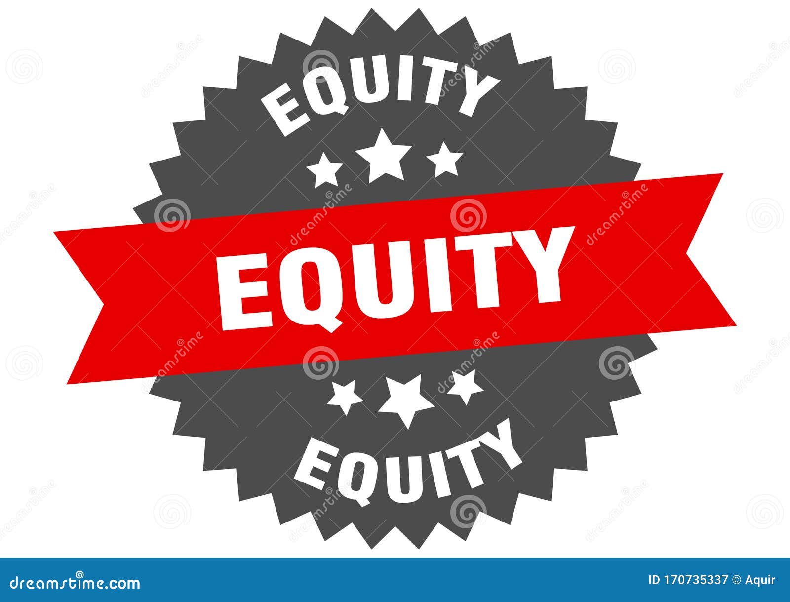 Equity Sign. Equity Circular Band Label. Equity Sticker Stock Vector ...
