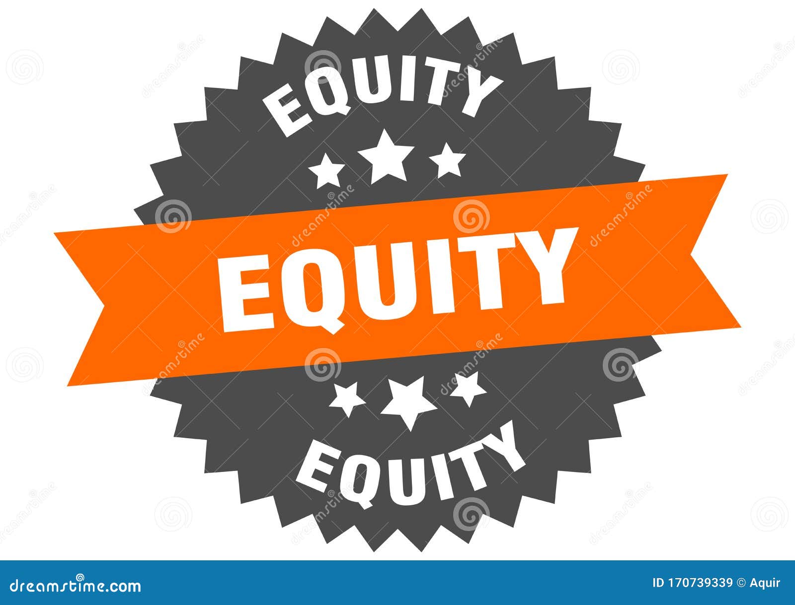Equity Sign. Equity Circular Band Label. Equity Sticker Stock Vector ...