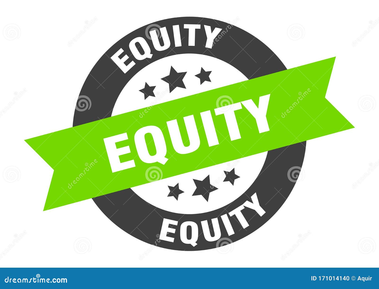 Equity Sign. Equity Round Ribbon Sticker Stock Vector - Illustration of ...
