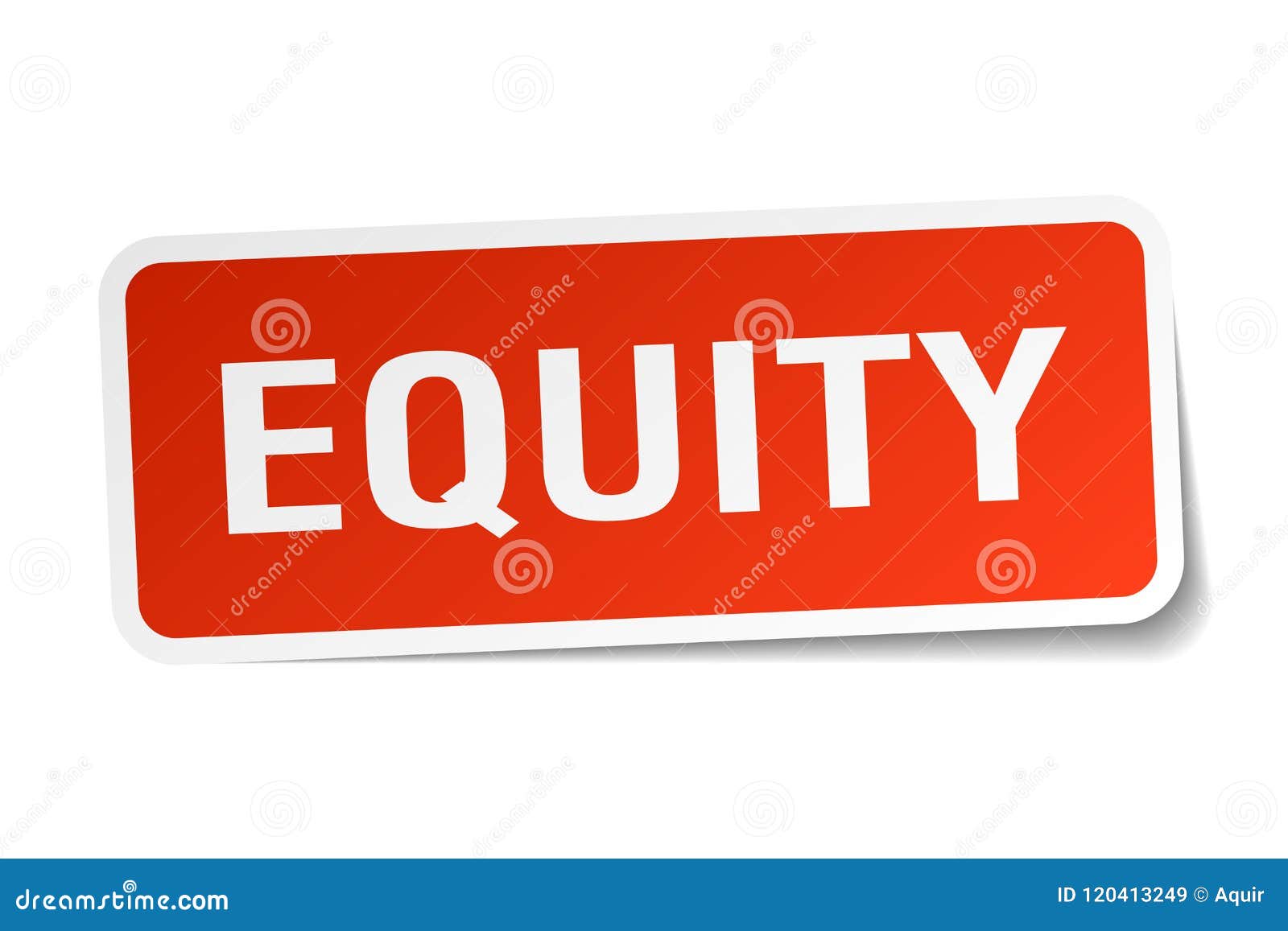 Equity sticker stock vector. Illustration of threedimensional - 120413249