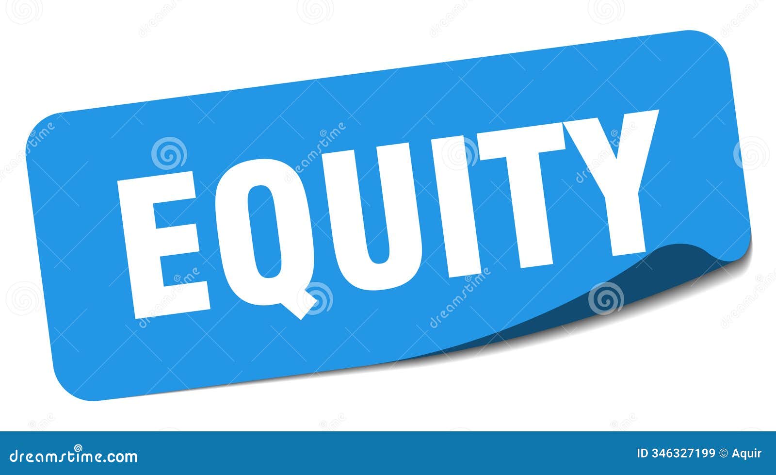 Equity Sticker. Equity Label Stock Vector - Illustration of white, blue ...