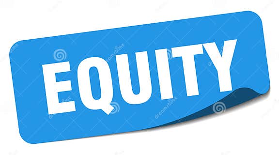 Equity Sticker. Equity Label Stock Vector - Illustration of white, blue ...