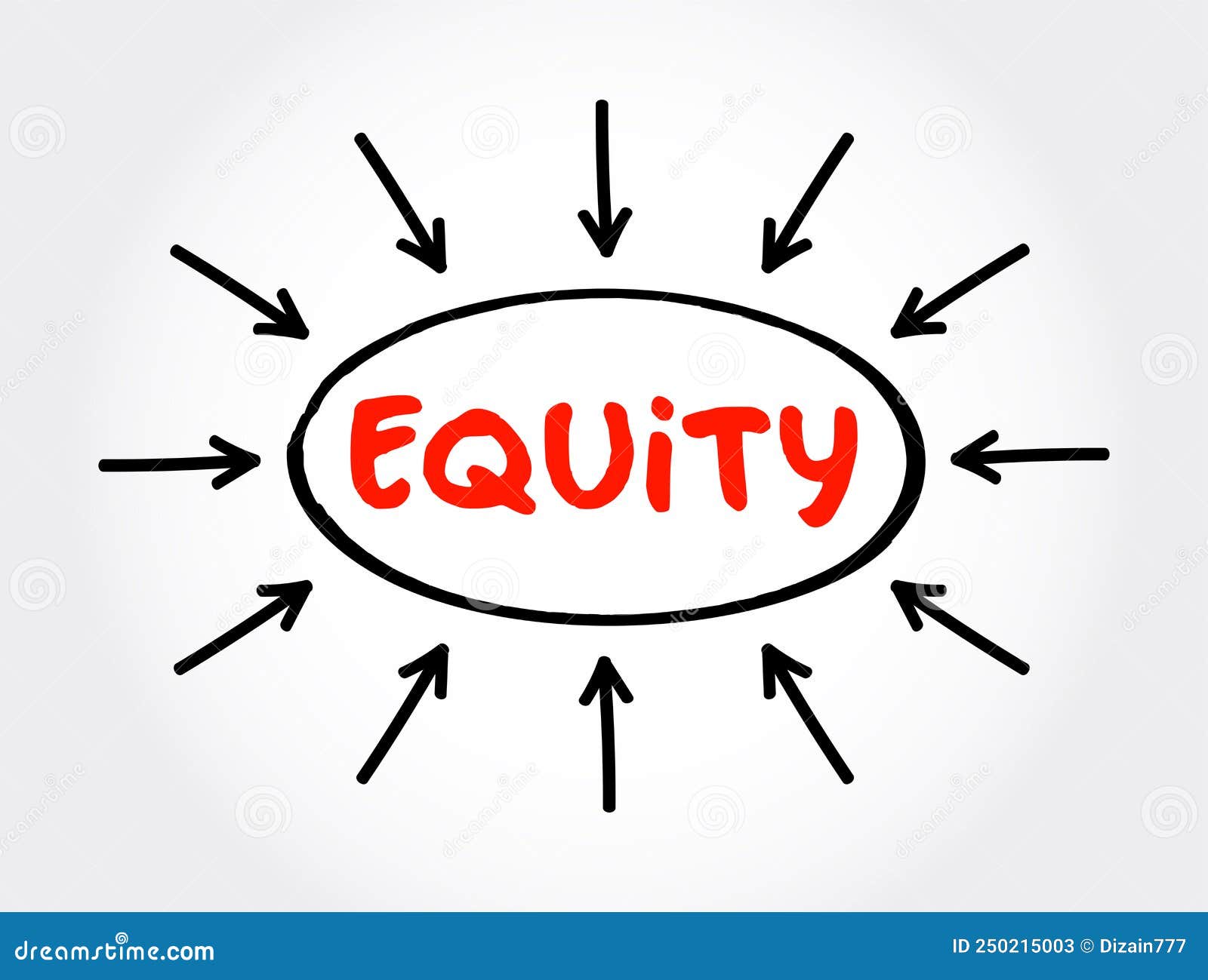Equity Text with Arrows, Concept for Presentations and Reports Stock ...