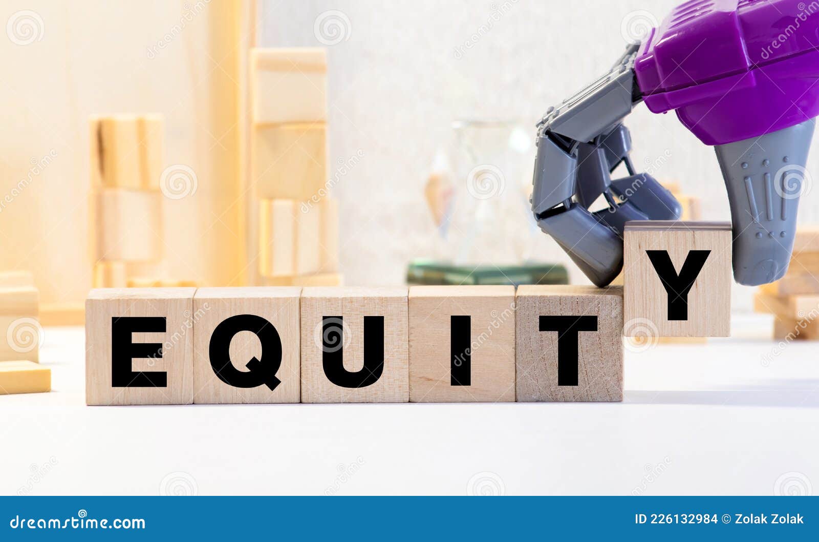 Equity Word Background On Wood Blocks Royalty-Free Stock Photography ...