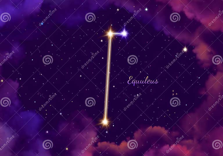 Illustration Image of the Constellation Equuleus Stock Illustration ...