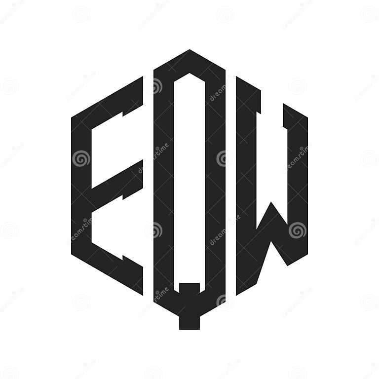 EQW Logo Design. Initial Letter EQW Monogram Logo Using Hexagon Shape ...