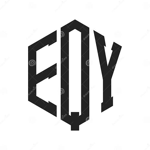 EQY Logo Design. Initial Letter EQY Monogram Logo Using Hexagon Shape ...