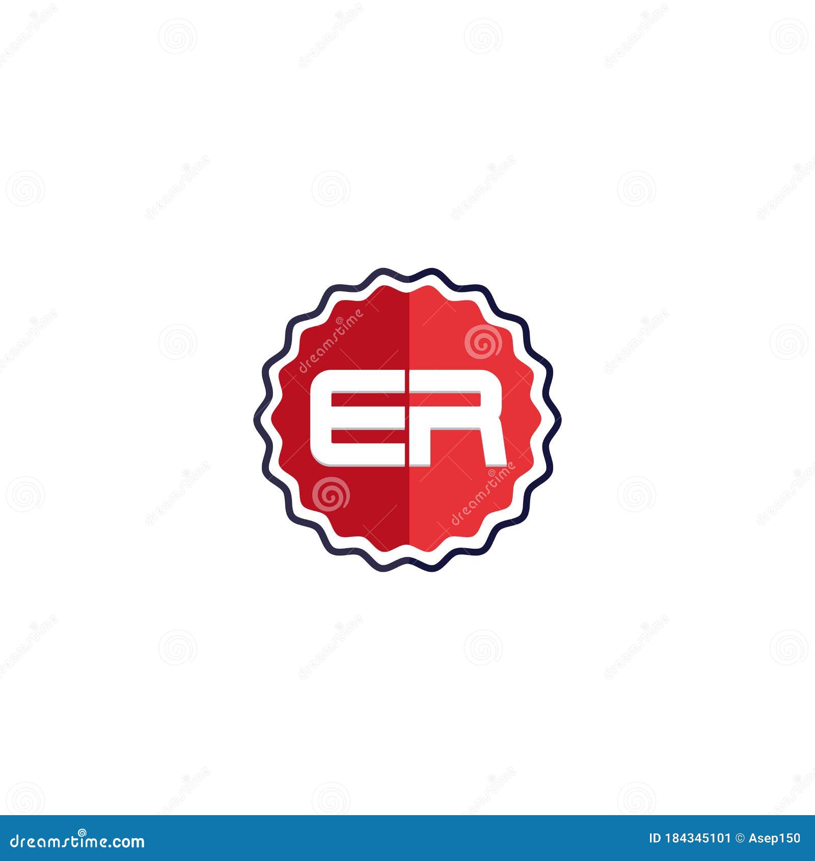 ER Circle Vintage Logo and Icon Stock Vector - Illustration of cold ...