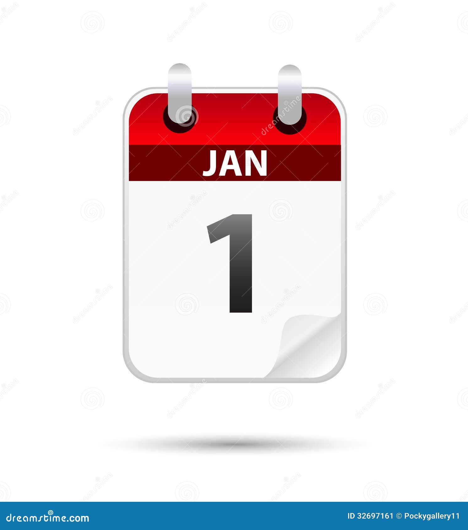 1er Janvier Calendrier Sur Le Blanc Illustration de Vecteur ...