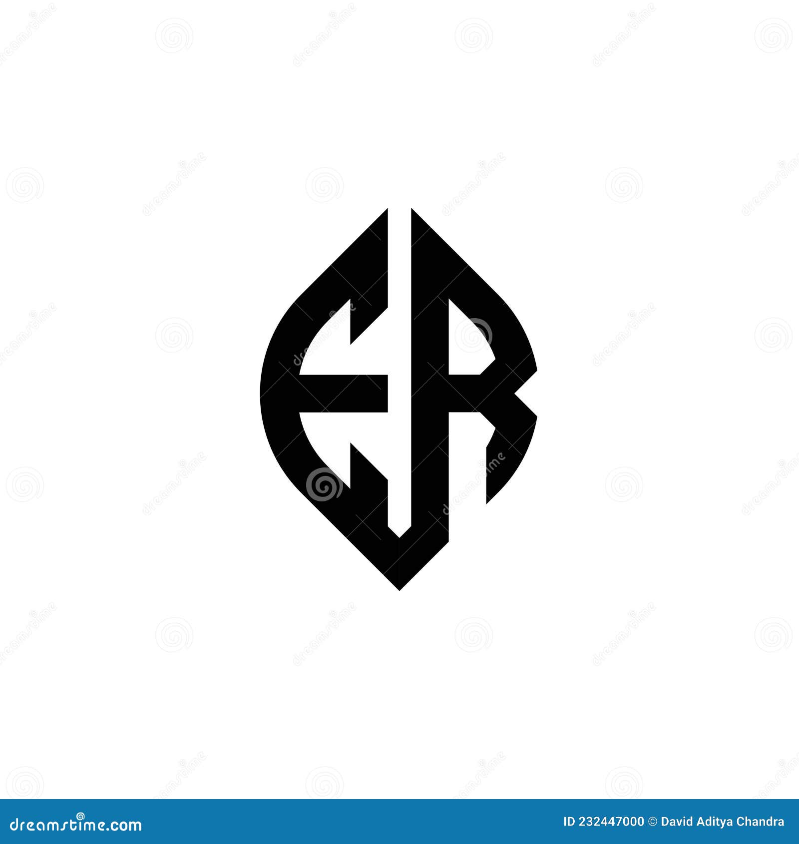 ER Logo Monogram Geometric Shape Style Stock Vector - Illustration of ...