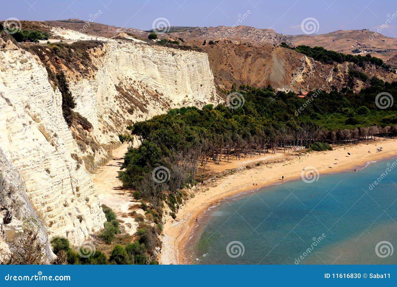 Eraclea Minoa Beach Seascape, Italy Stock Photo - Image of blue, burned ...
