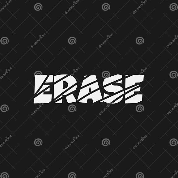 Erase Wordmark Logo Graphic Design Stock Vector - Illustration of ...