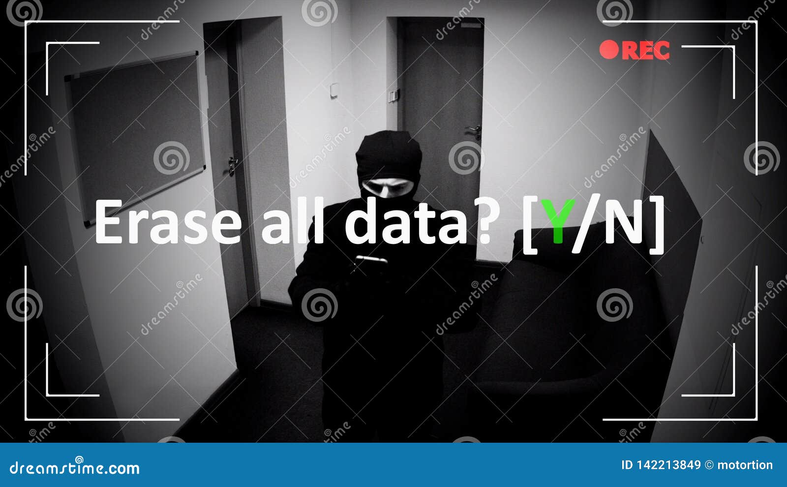 Erase All Data Confirmation of CCTV Records, Male Criminal Deleting ... Erase All Data Confirmation of CCTV Records, Male Criminal Deleting ...