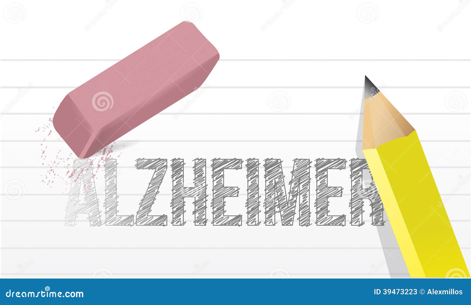 Erase Alzheimer. Bring Back Memory. Stock Illustration - Illustration ...