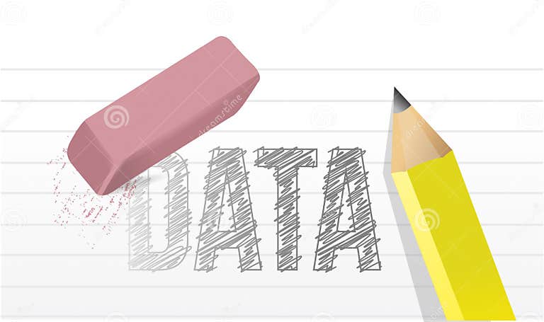 Erase Data Concept Illustration Stock Illustration - Illustration of ...