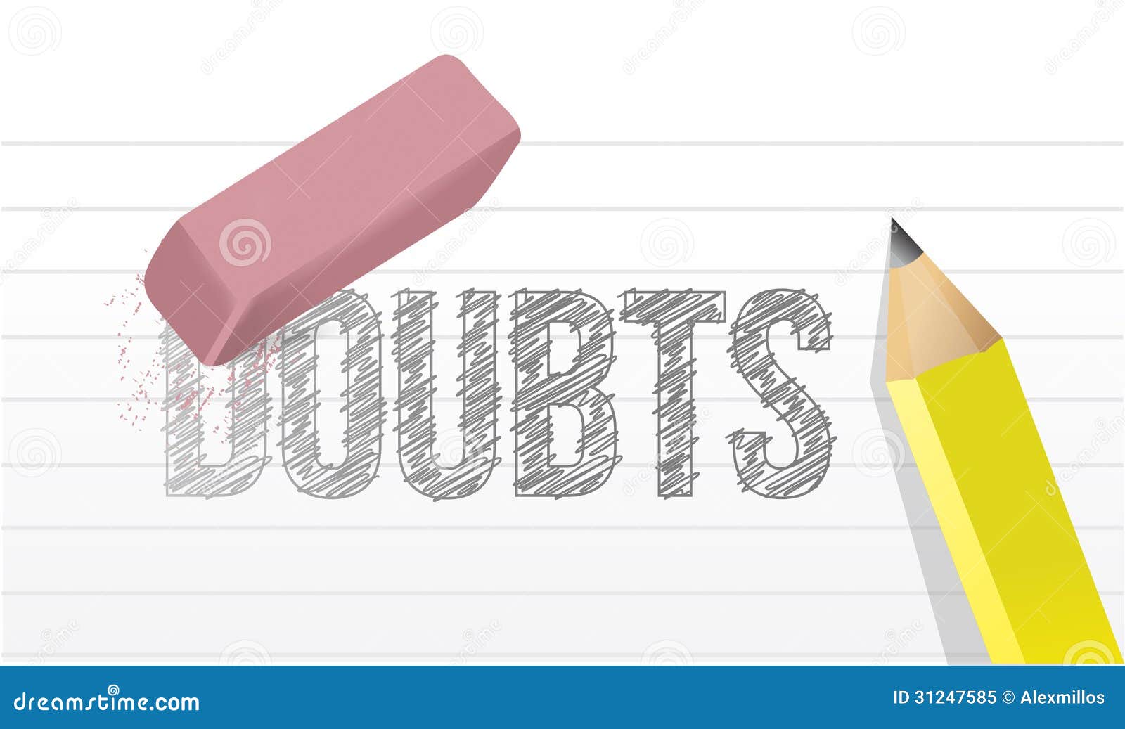 Erase Doubts Concept Illustration Design Stock Illustration ...