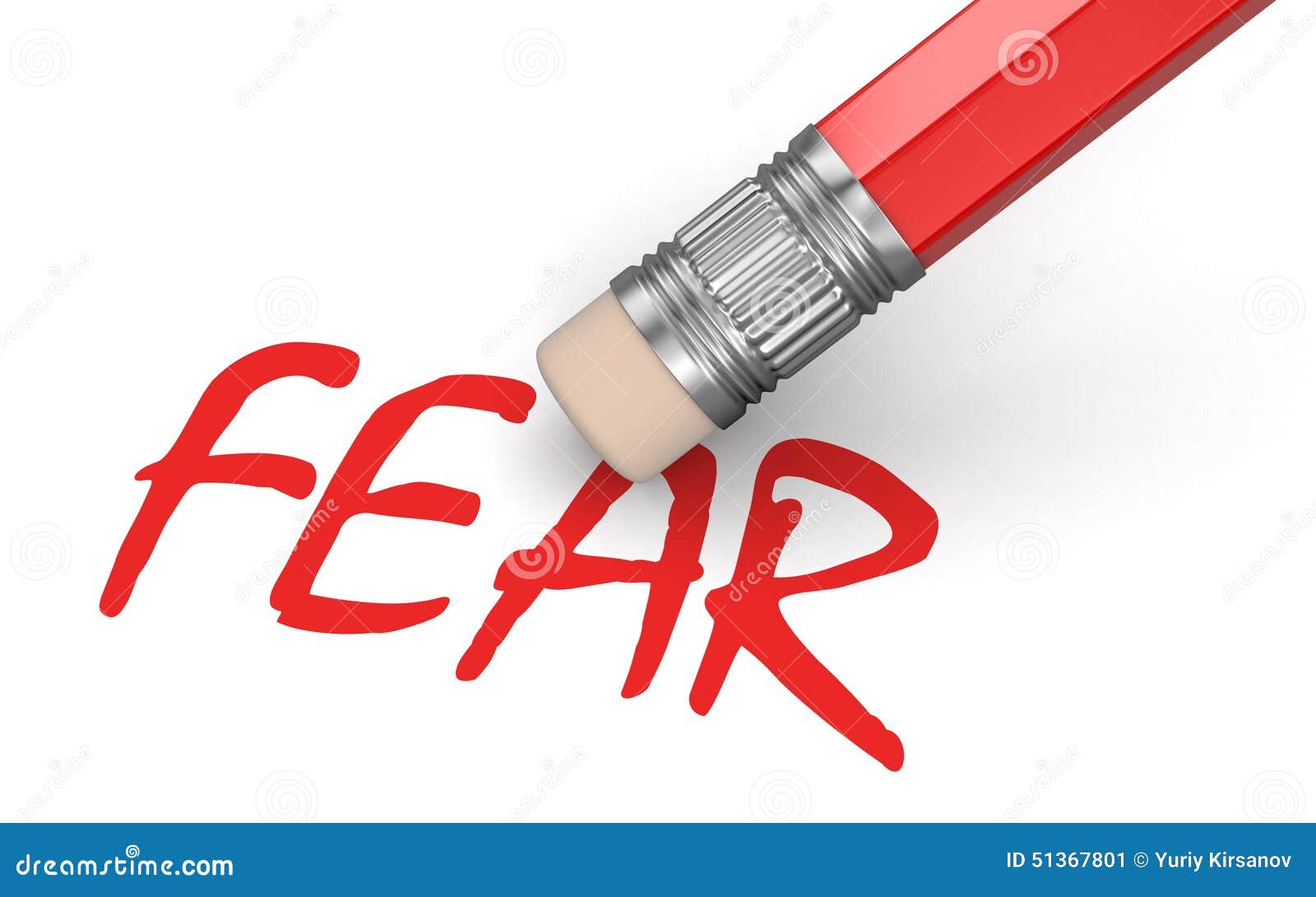 Erase Fear (clipping Path Included) Stock Illustration - Illustration ...