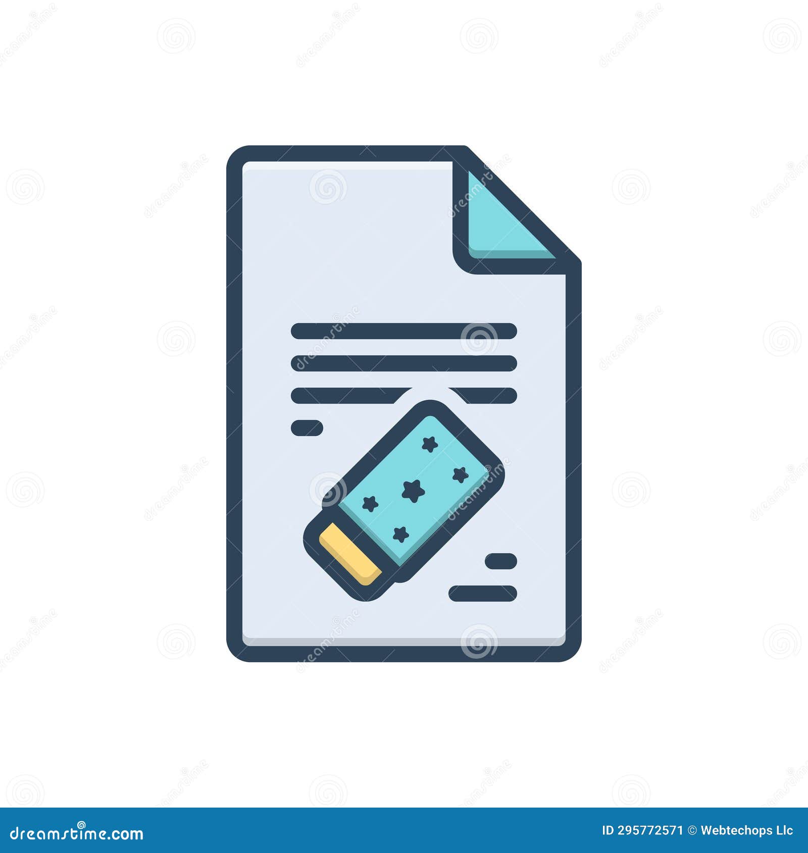 Color Illustration Icon for Erase, Delete and Education Stock ...