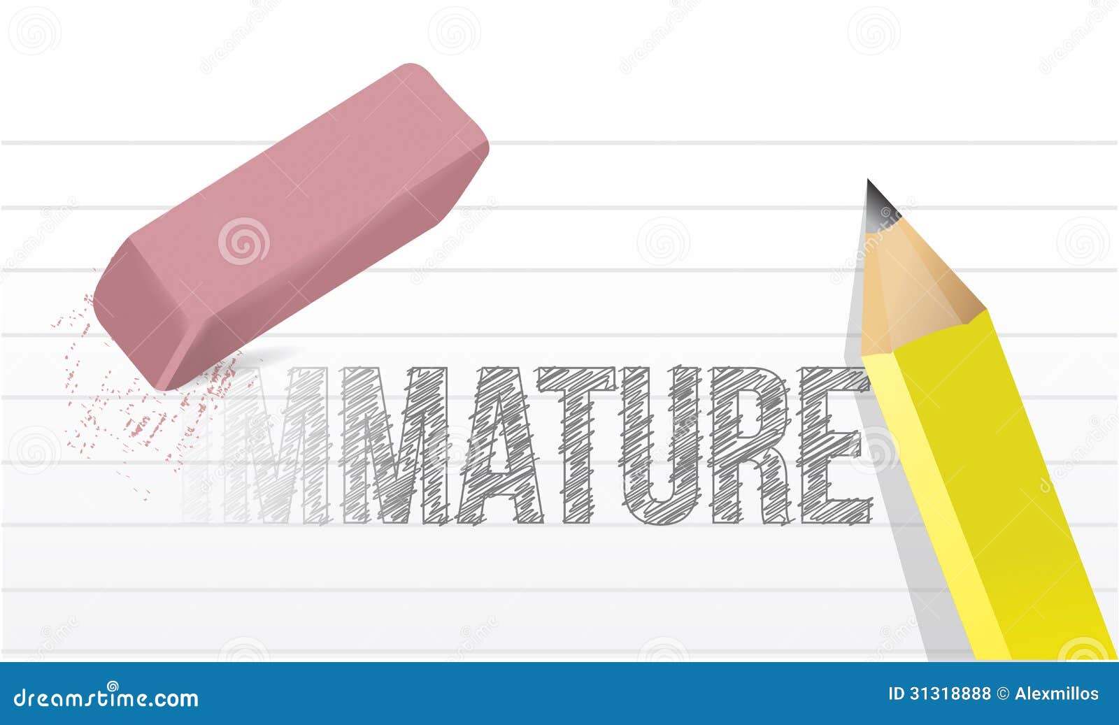 Erase Ignorance Concept Immature Design Stock Illustration ...