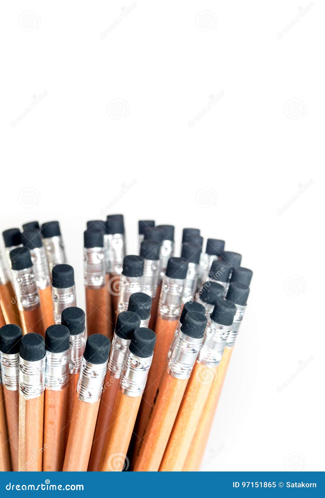 Eraser at the End of Pencil. Isolated Pencil Stock Image - Image of ...