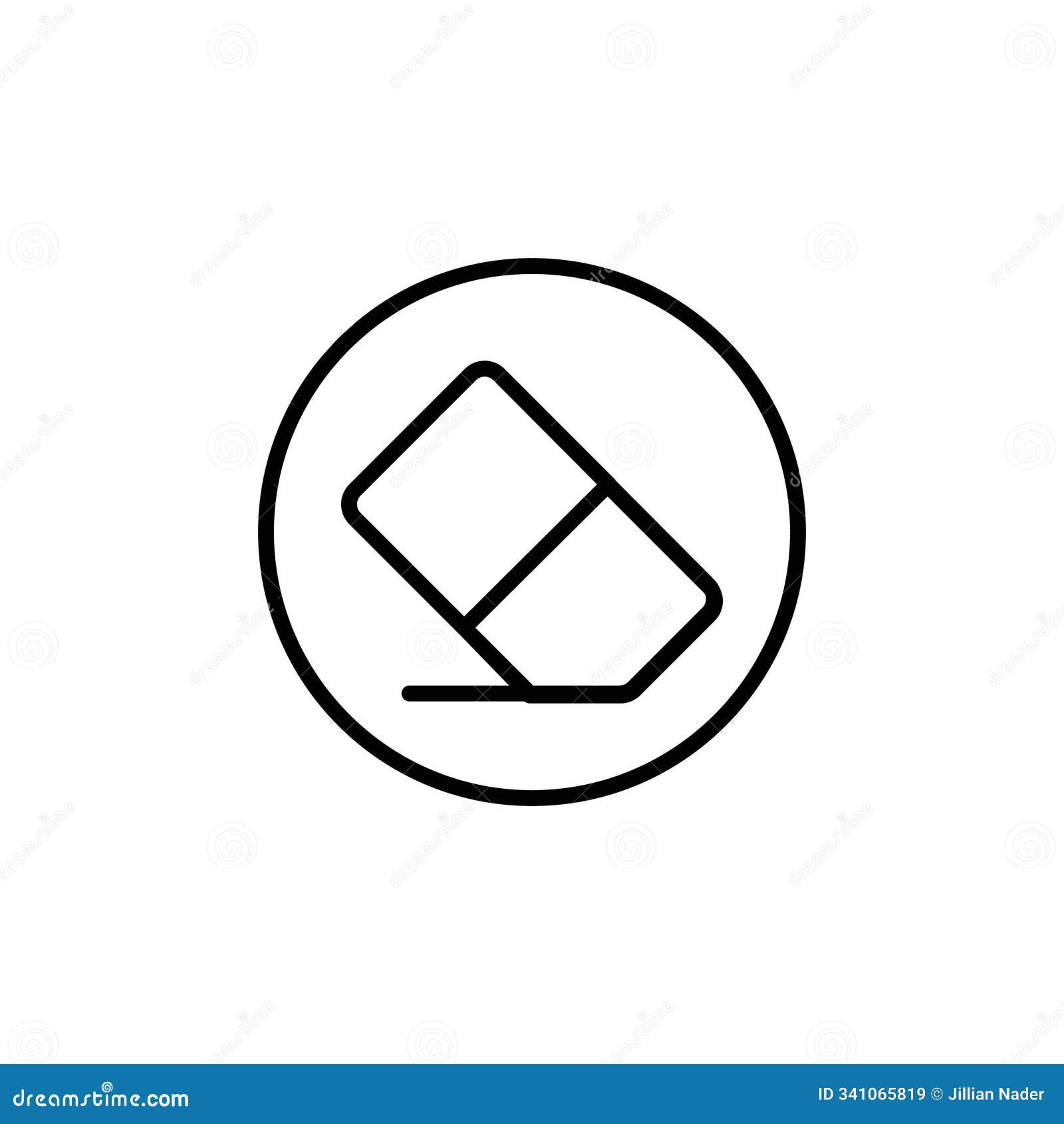 The Eraser Icon. The Eraser Erases, Cleans. Simple Vector Illustration ...