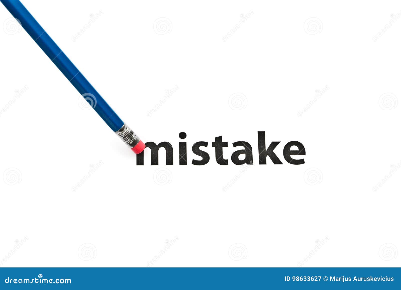 Eraser and mistake concept stock illustration. Illustration of concept ...