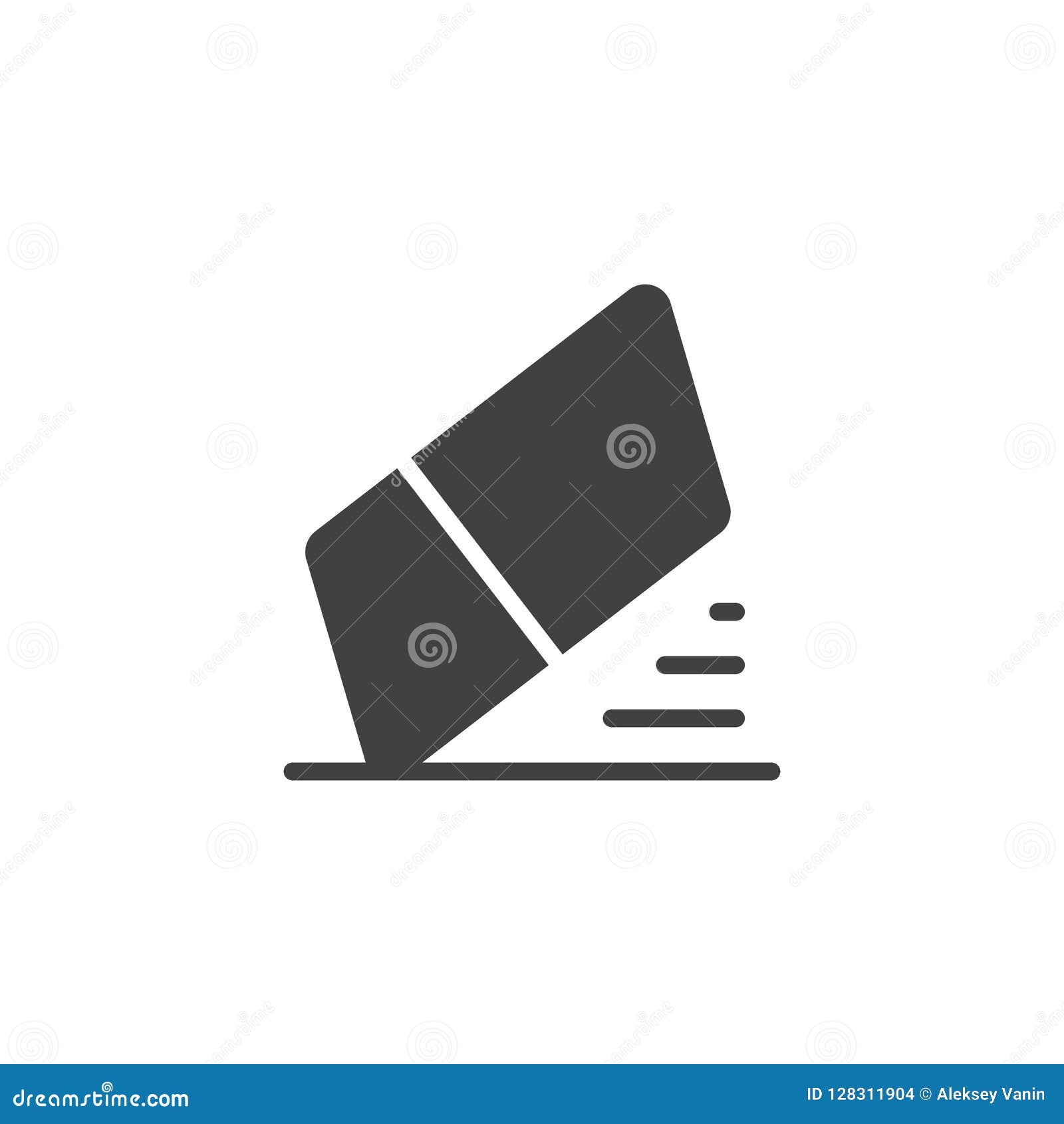 Eraser tool vector icon stock vector. Illustration of pixel - 128311904