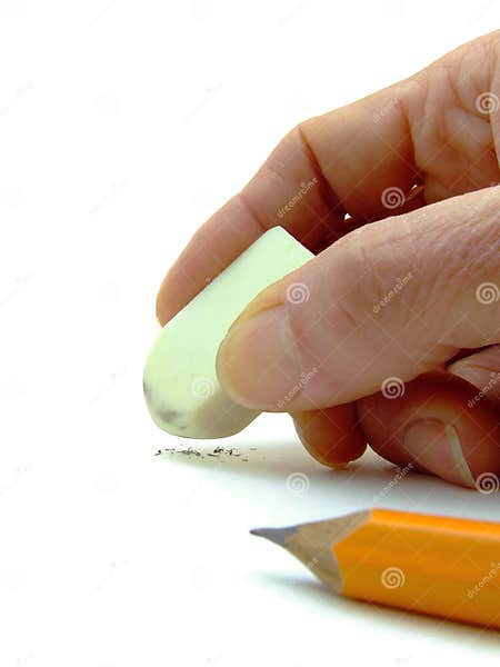 Erasing stock photo. Image of held, amendment, hand, erasing - 10272372