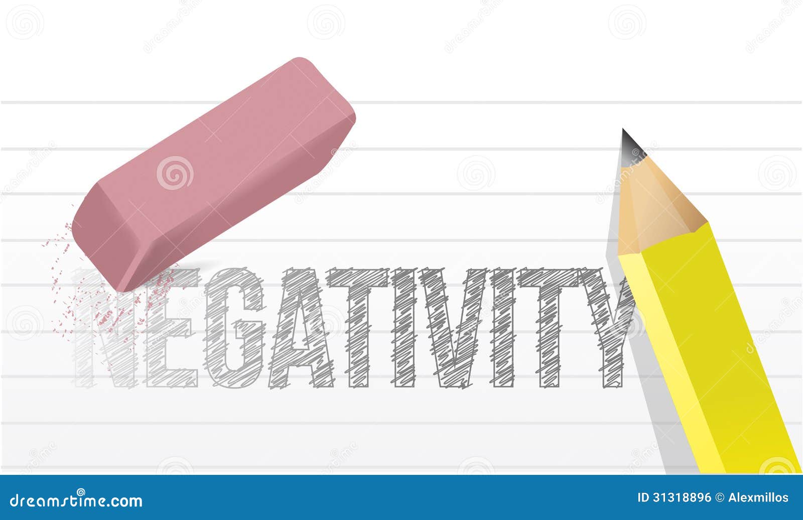 Erasing Negativity Concept Illustration Design Stock Illustration ...