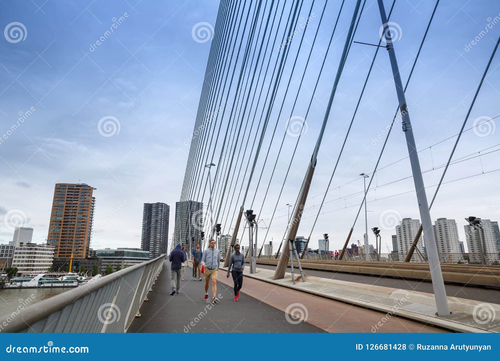 Erasmus Bridge fotografia stock editoriale. Immagine di fiume - 126681428
