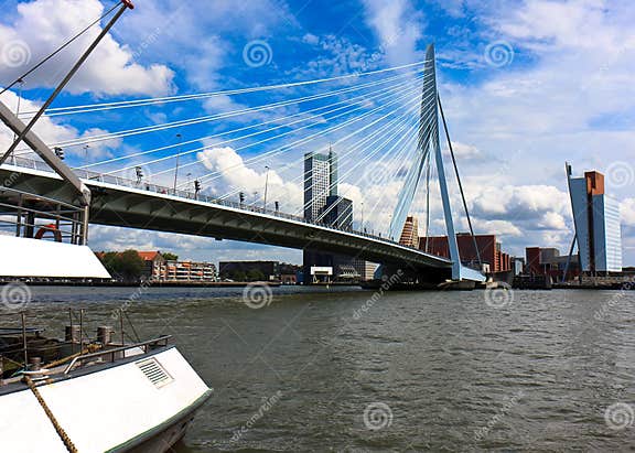 Erasmus Bridge editorial image. Image of bridge, europe - 20281150