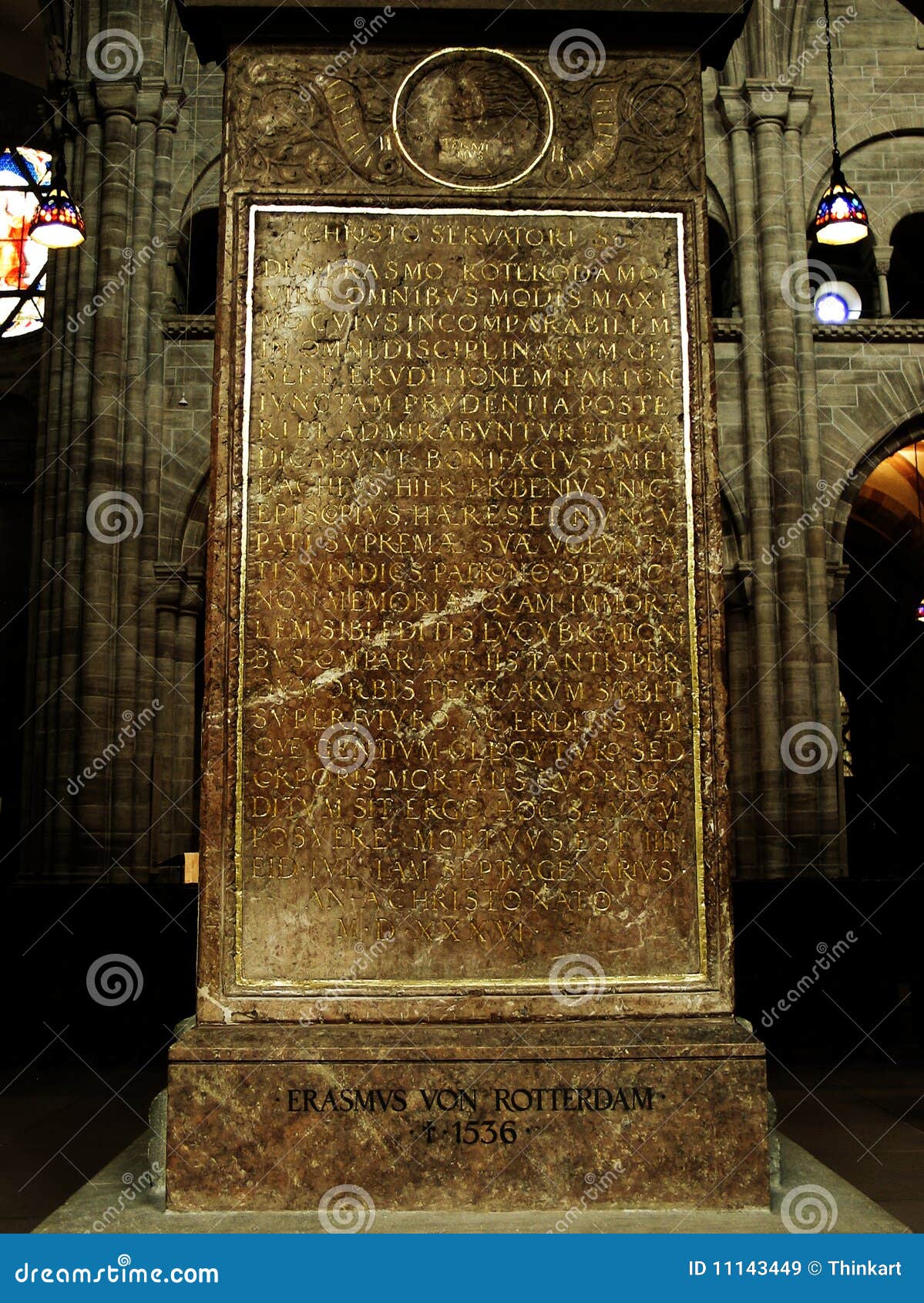 Erasmus from Rotterdam Grave Stock Image - Image of inscription ...