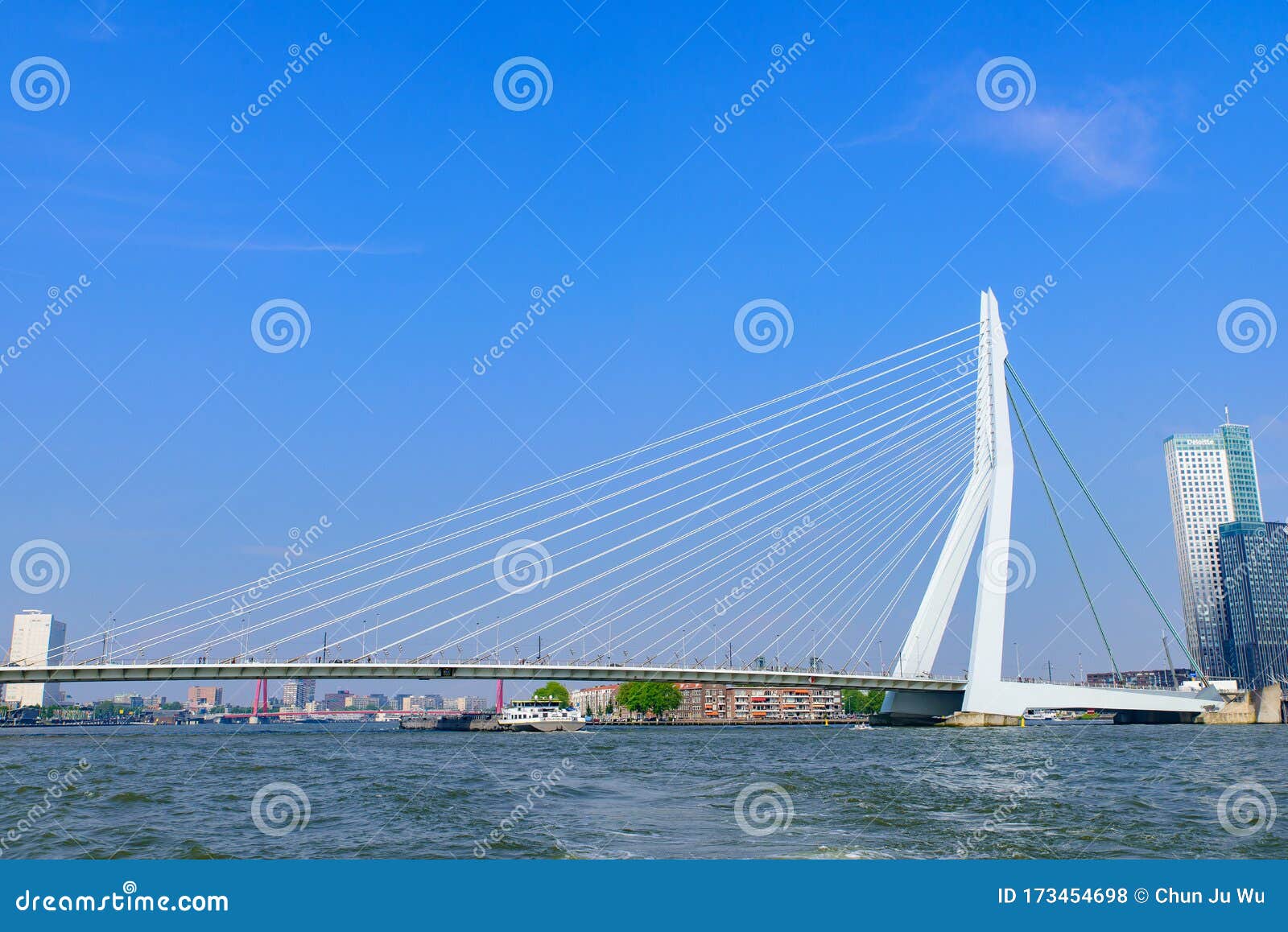 Erasmusbrug, a Bridge in Rotterdam, Netherlands Editorial Stock Photo ...