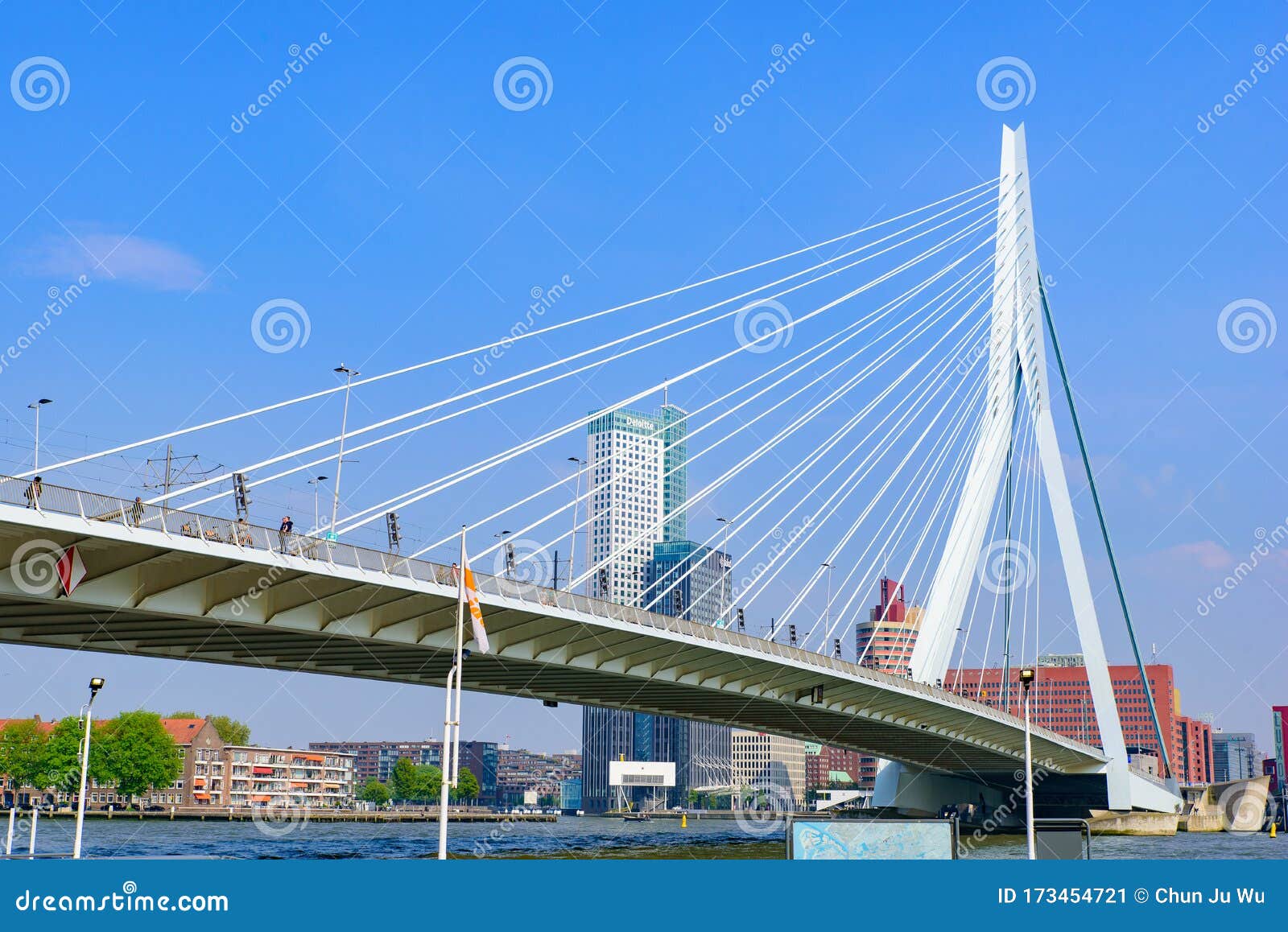 Erasmusbrug, a Bridge in Rotterdam, Netherlands Editorial Photo - Image ...
