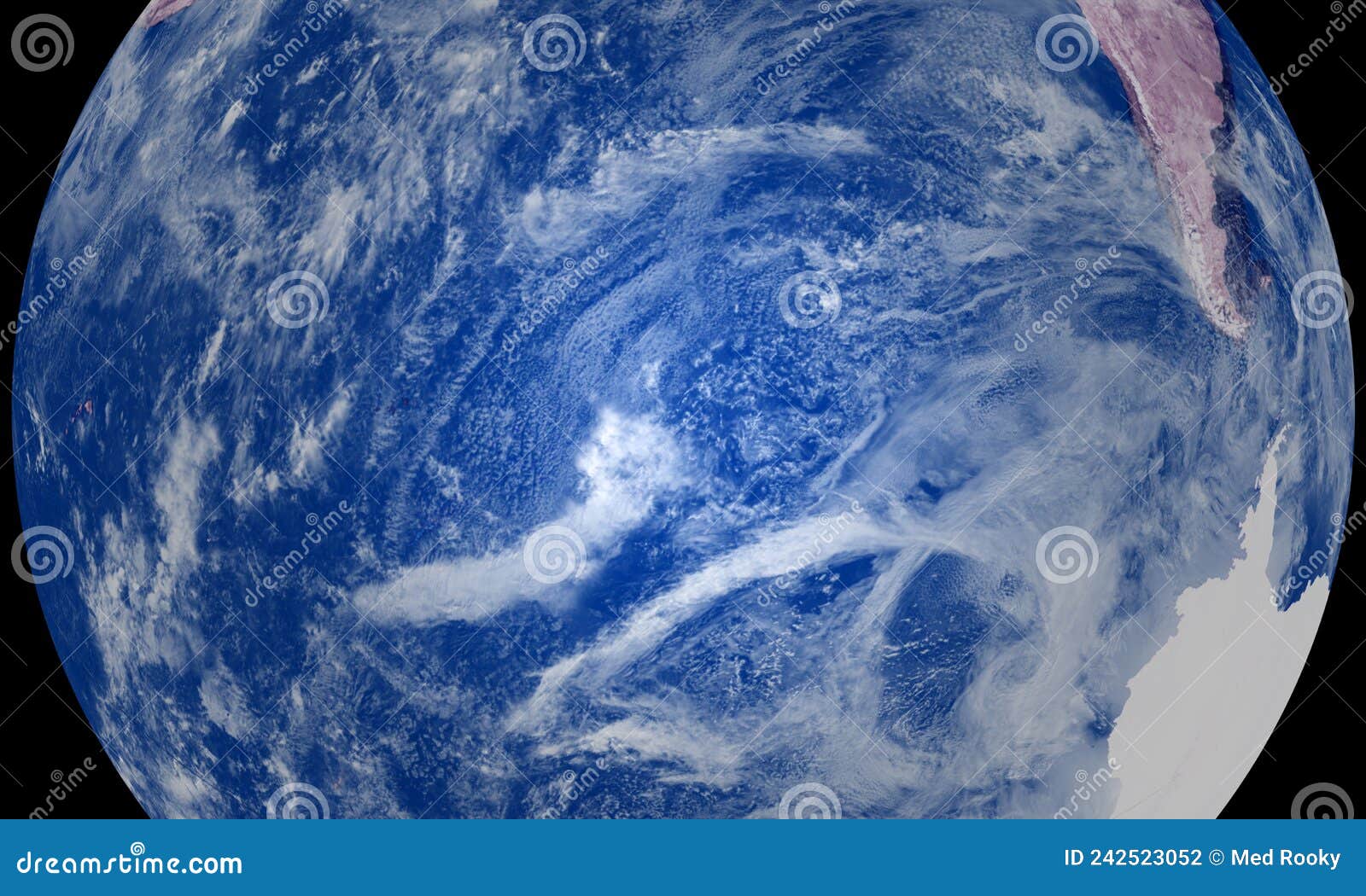 Erath Planet Blue Ocean. 3D Globe Earth Stock Illustration ...