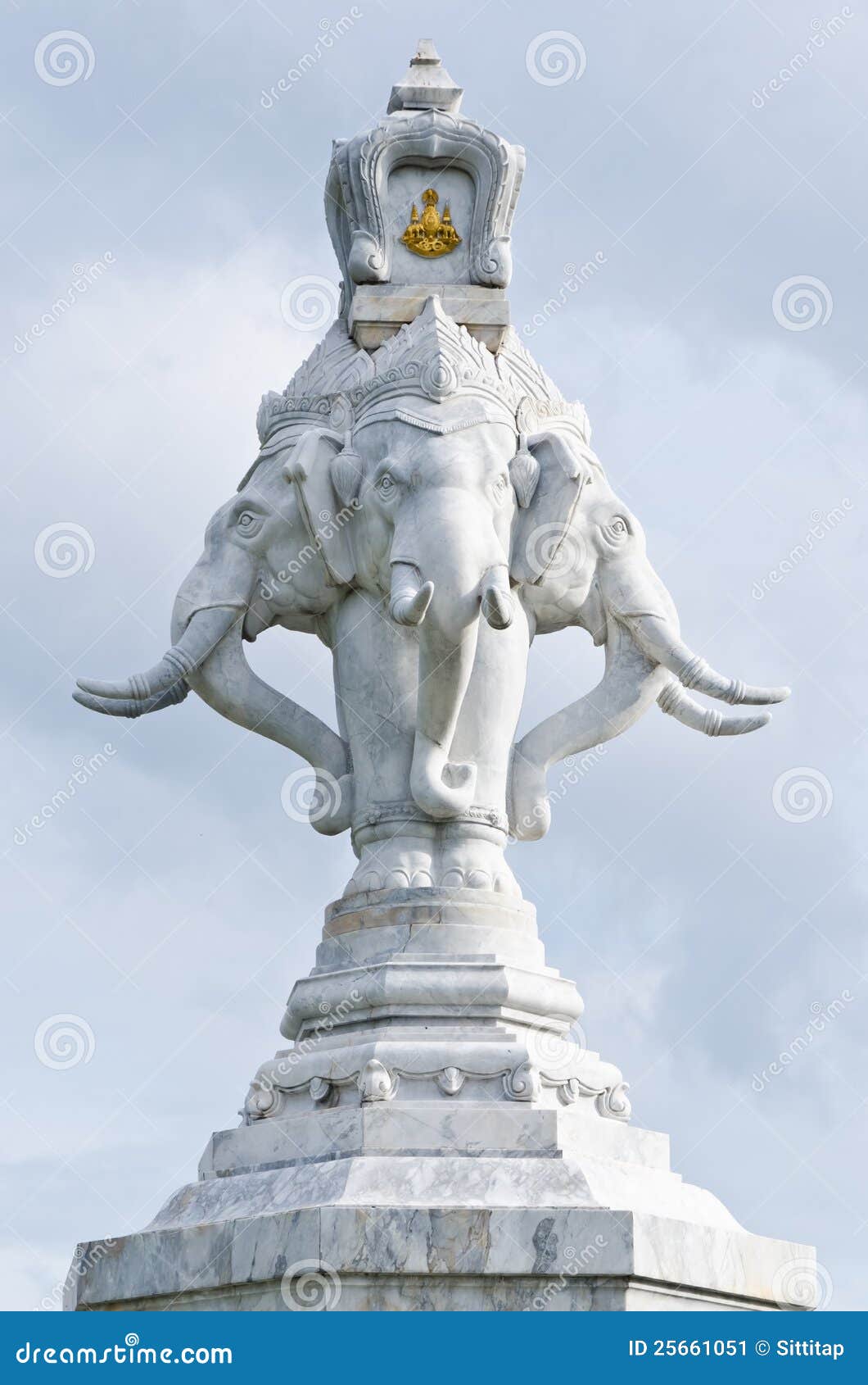 Erawan elephant statues stock image. Image of thai, animal - 25661051
