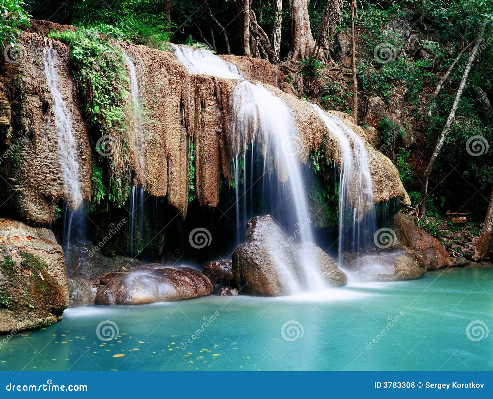 Erawan falls stock photo. Image of blurred, destinations - 3783308