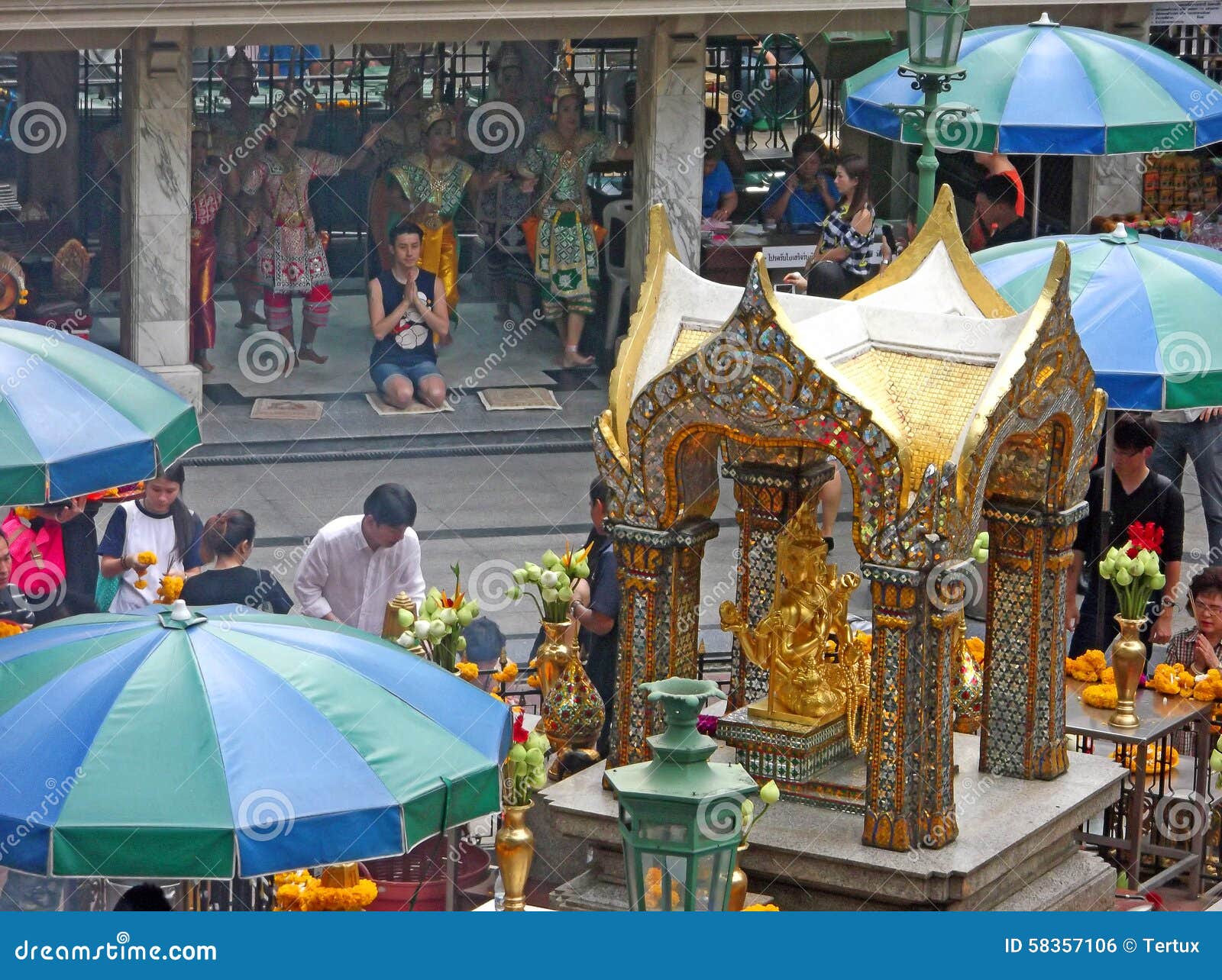 Erawan shrine editorial photo. Image of thailand, blast - 58357106