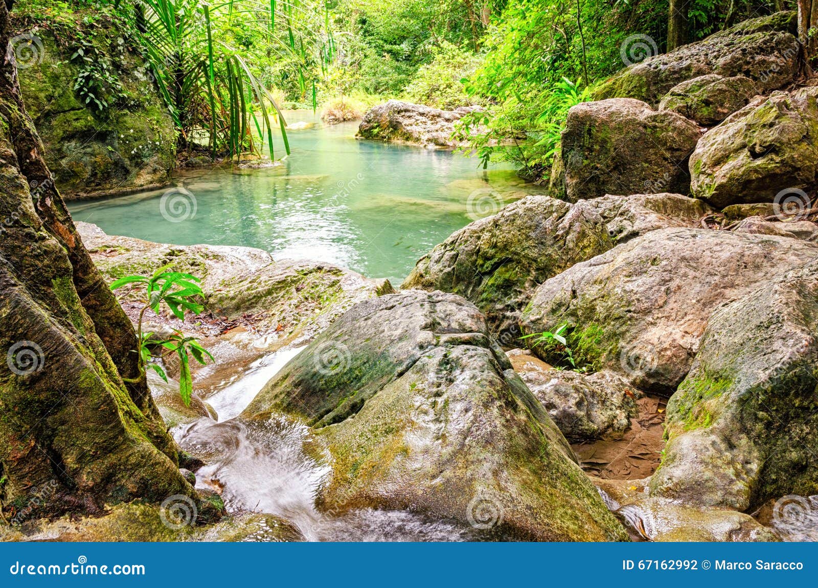 Erawan Waterfalls Stock Photo | CartoonDealer.com #58390260