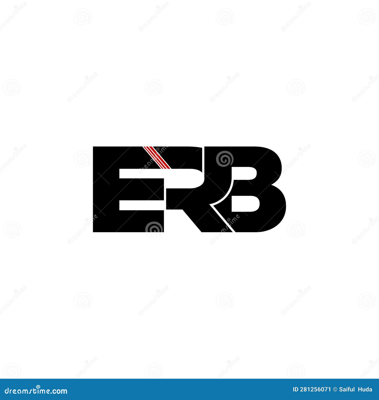 ERB Letter Monogram Logo Design Vector Stock Vector - Illustration of ...