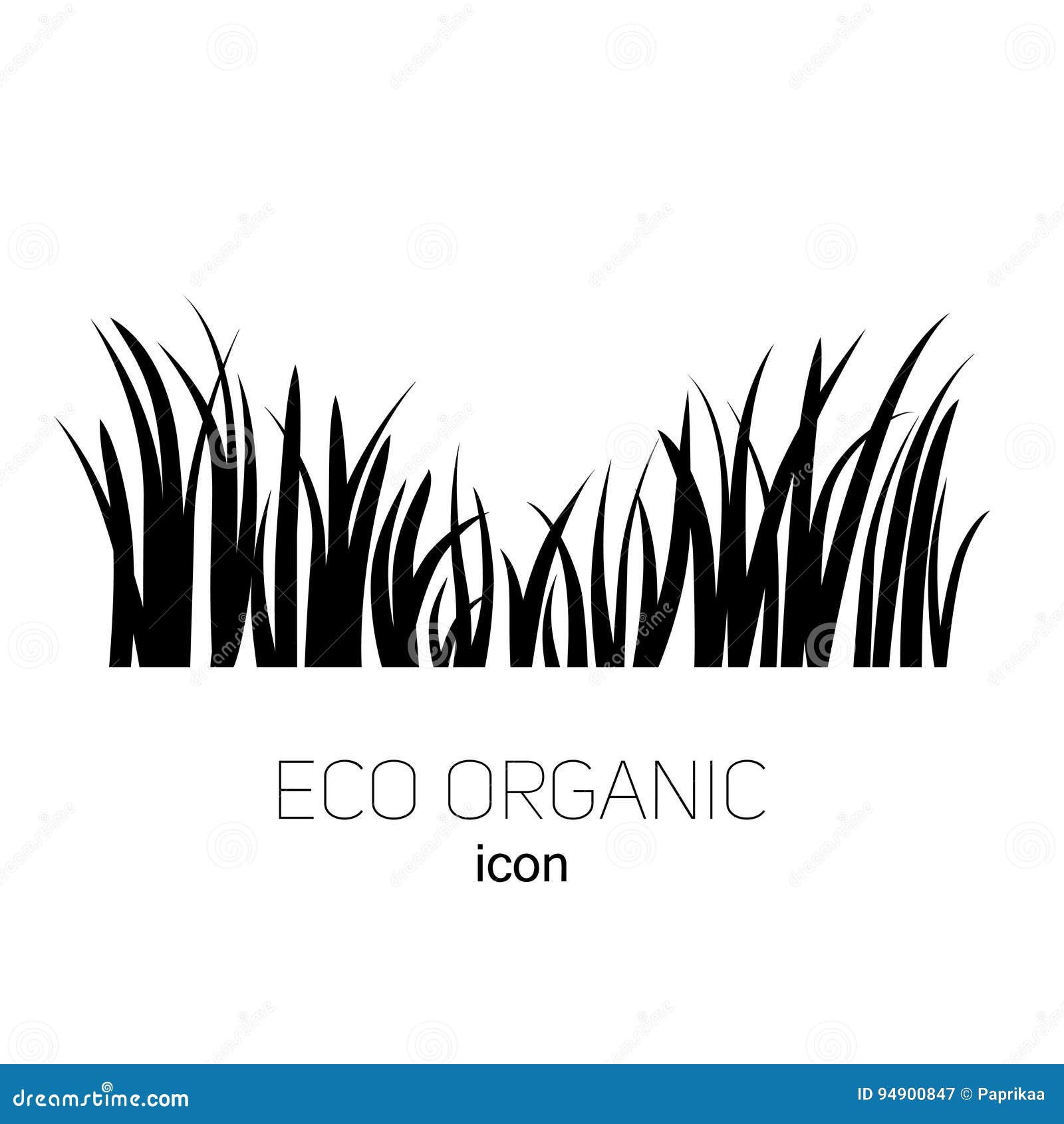 Erba di logo dell'icona illustrazione vettoriale. Illustrazione di erba ...