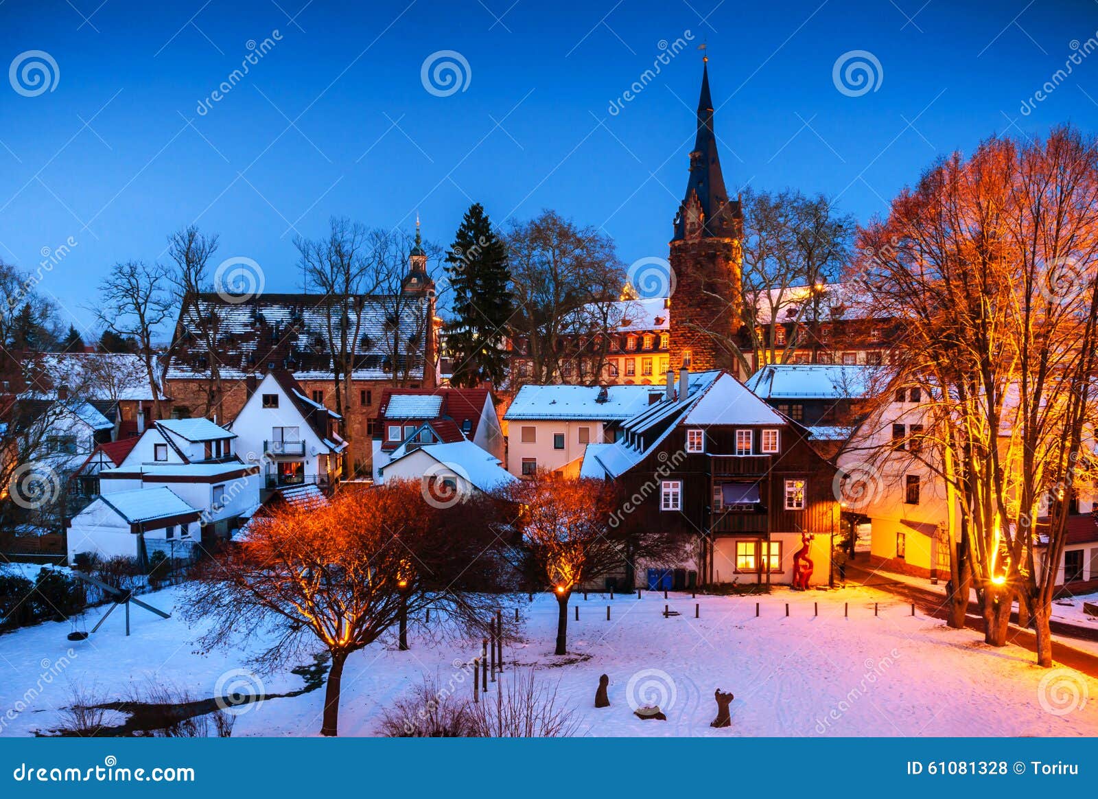 Erbach Castle And Church Of St. Martin In Erbach An Der Donau, Germany ...