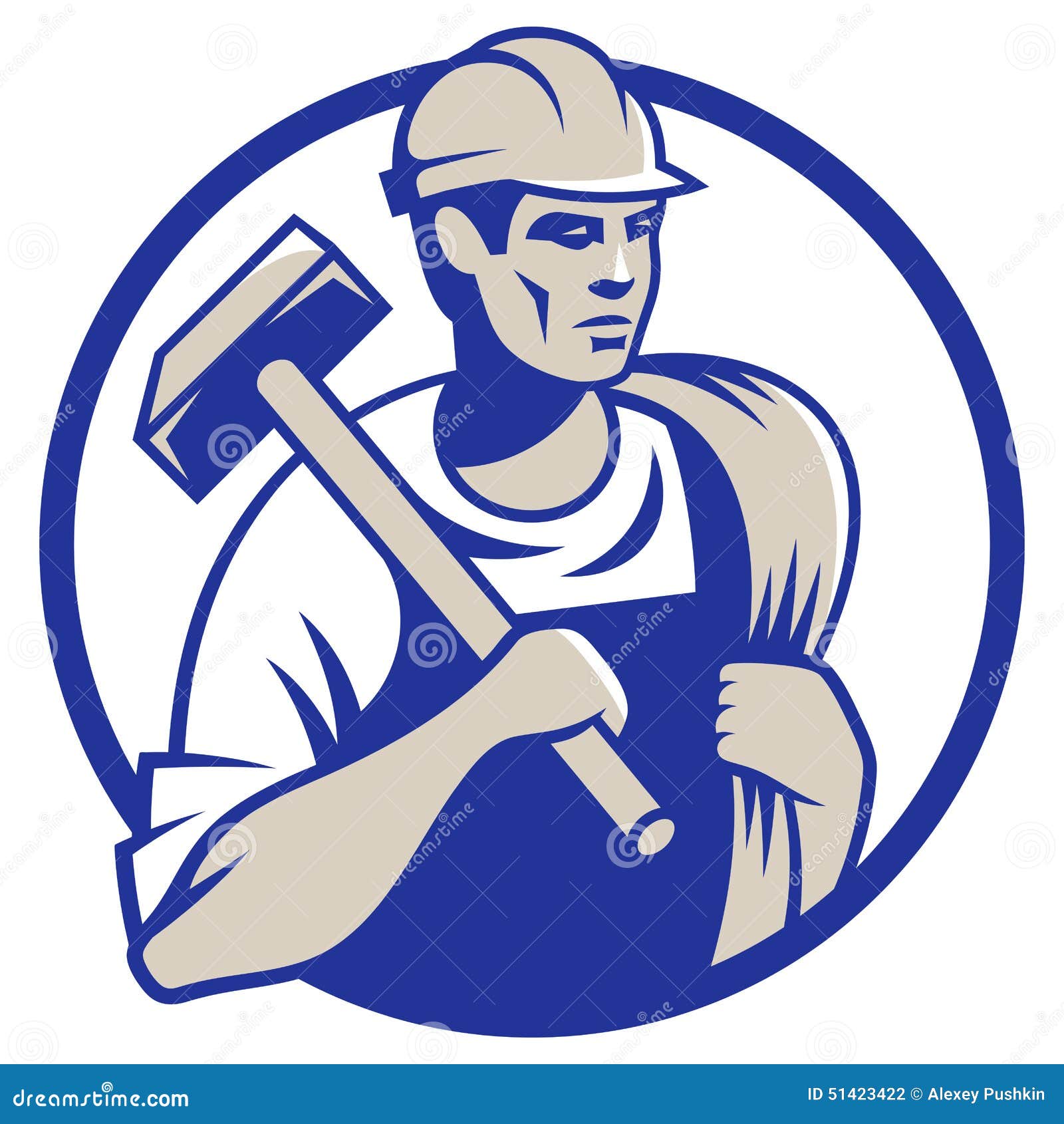 Erbauer vektor abbildung. Illustration von hammer, abbildung - 51423422