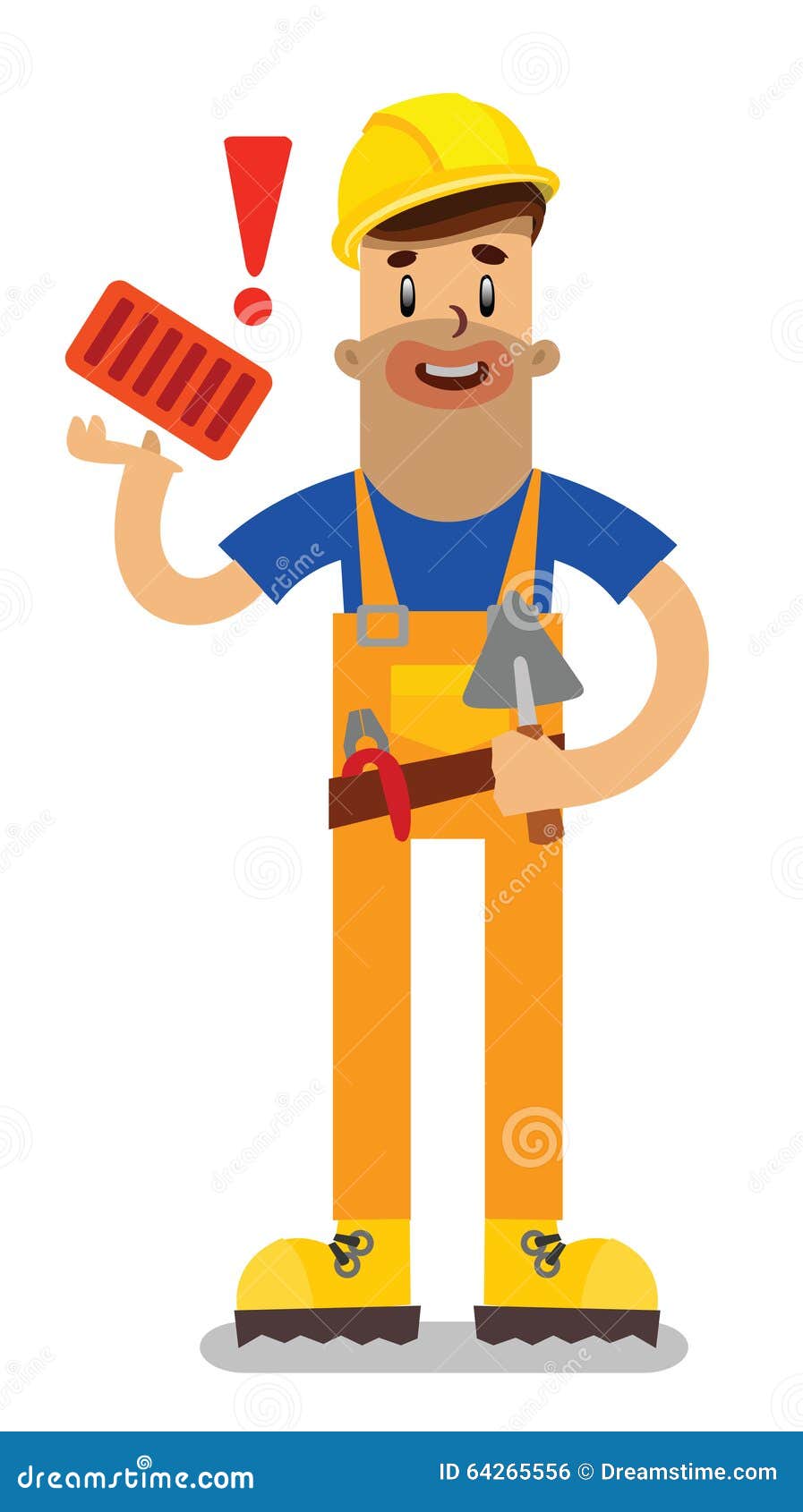 Erbauer vektor abbildung. Illustration von lächeln, besetzung - 64265556