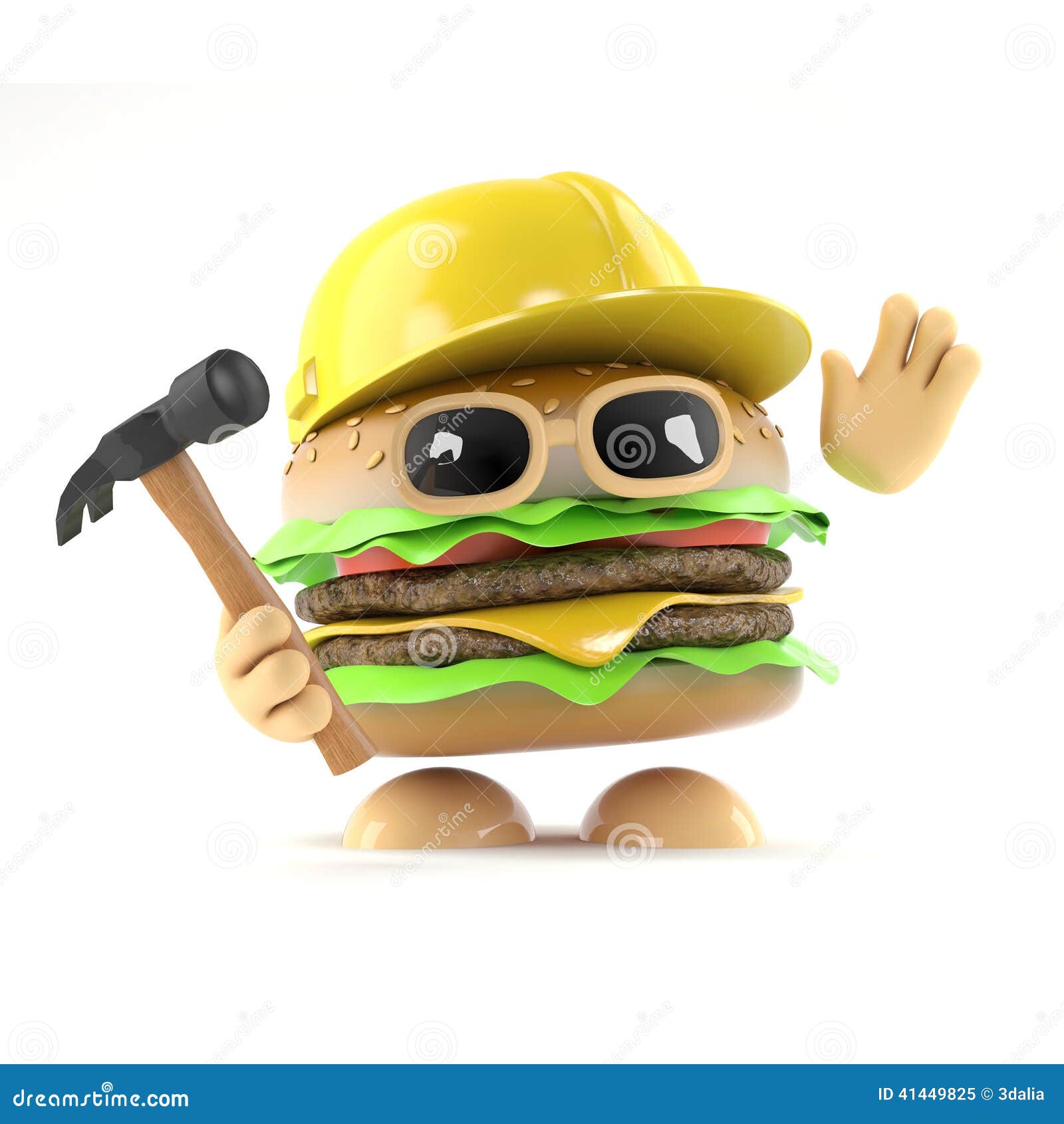 Erbauer des Burgers 3d stock abbildung. Illustration von erbauer - 41449825