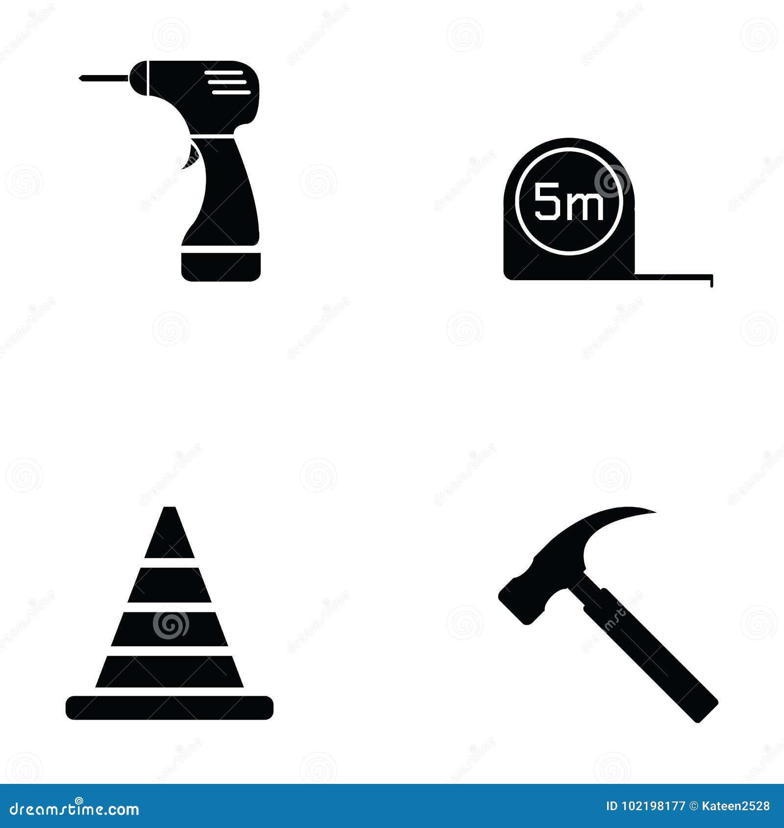 Erbauer Icon Set vektor abbildung. Illustration von vektor - 102198177