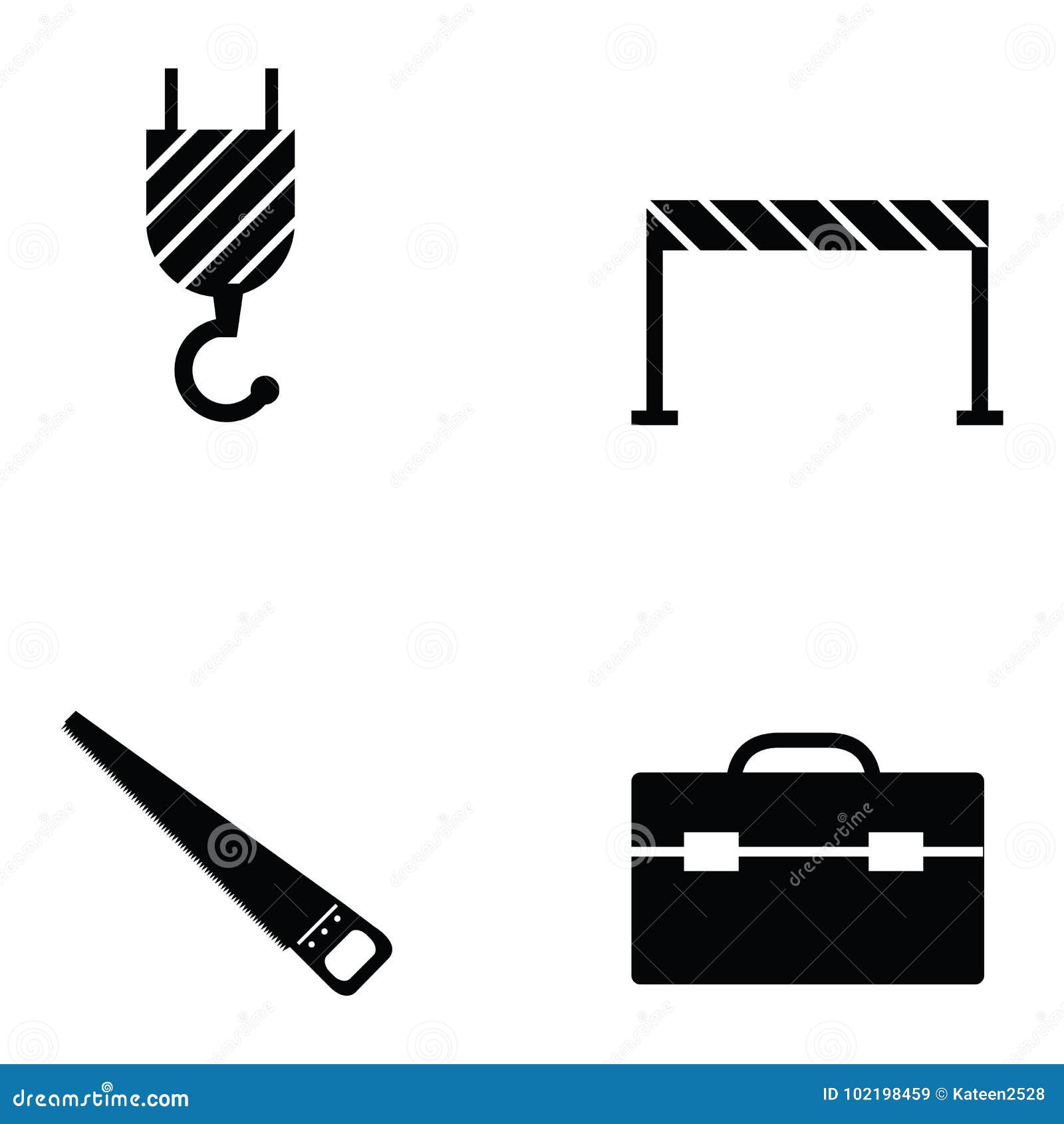 Erbauer Icon Set vektor abbildung. Illustration von aufbau - 102198459